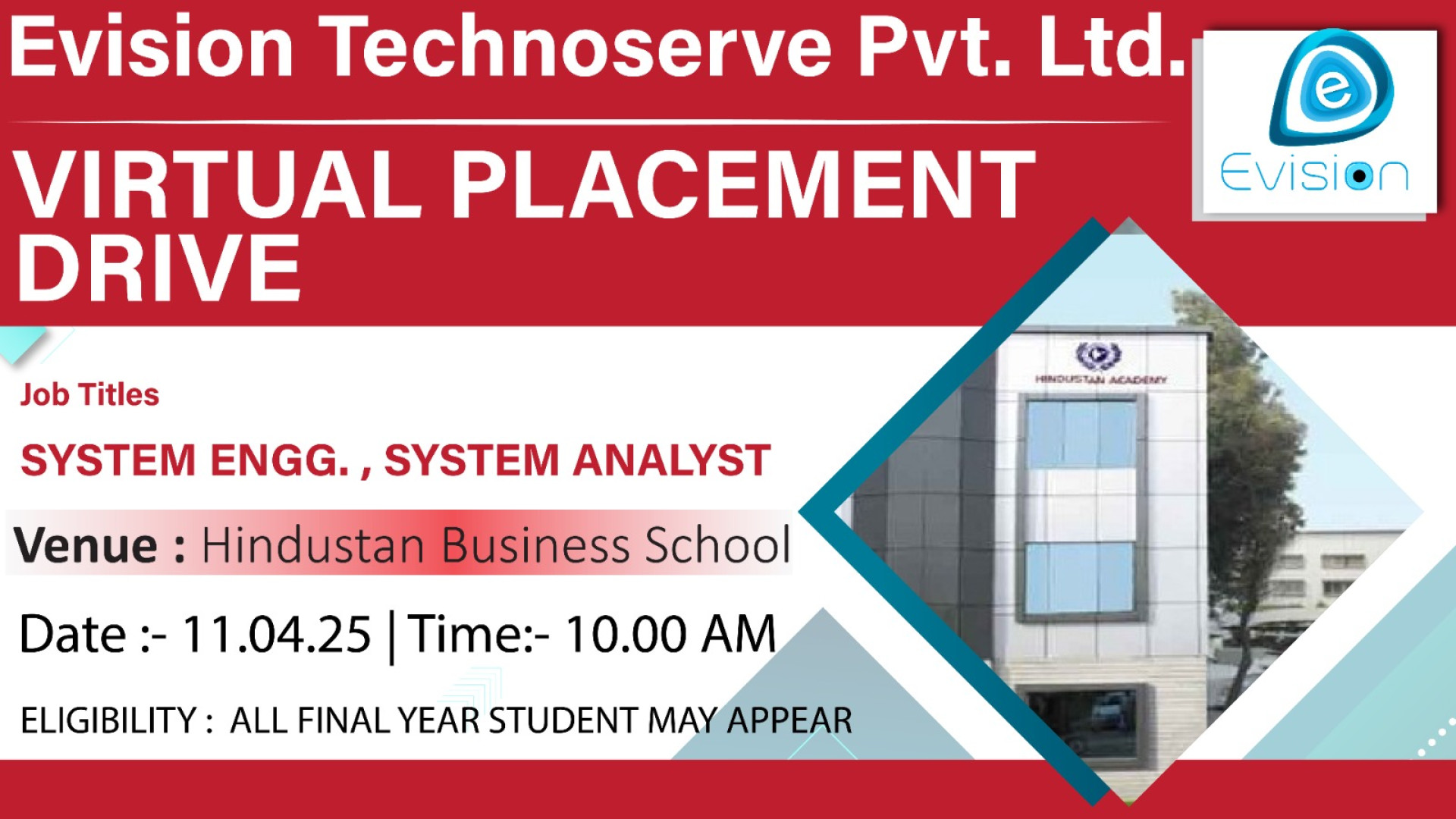 Subject | Evision Technoserve