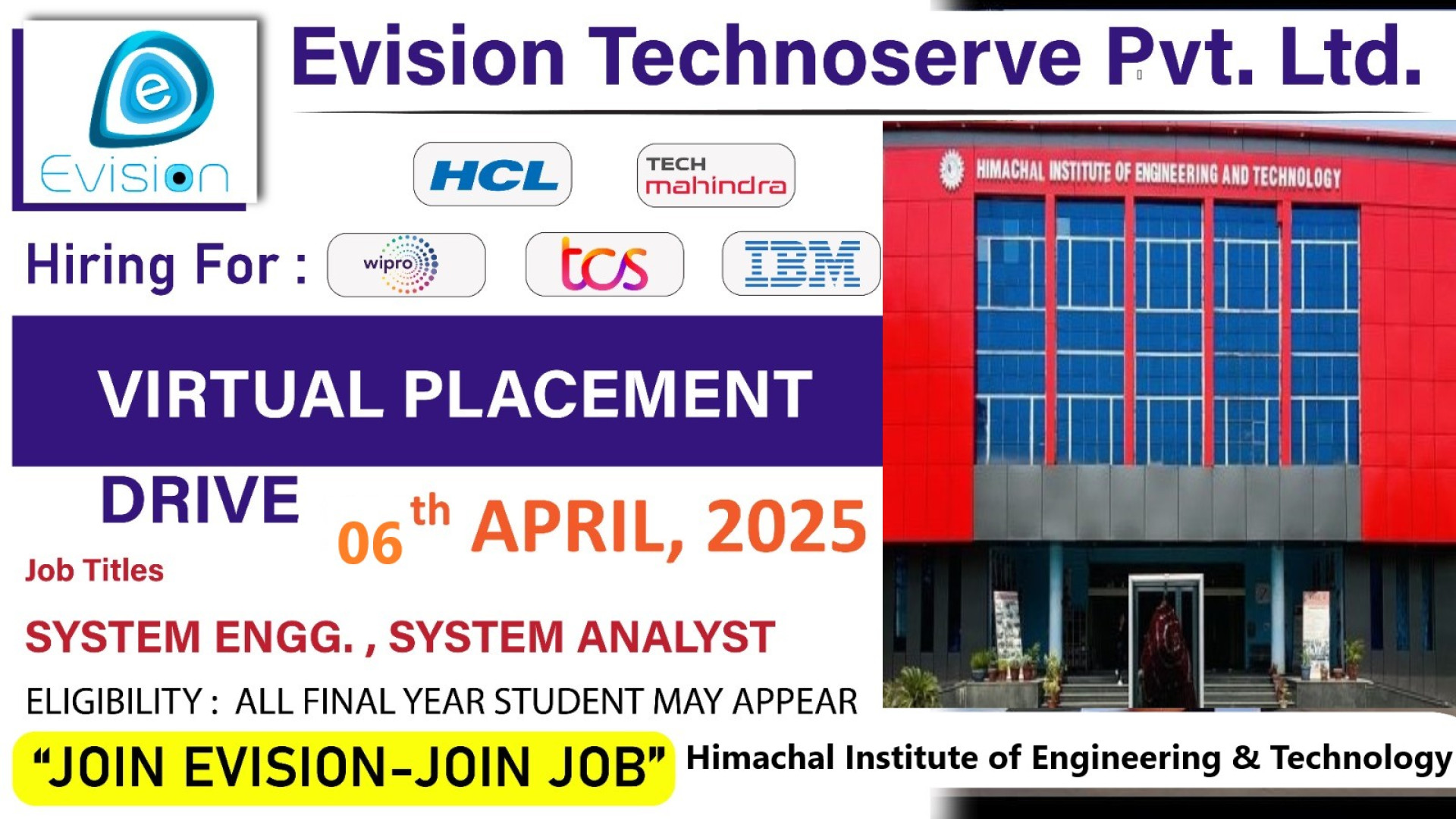 Subject | Evision Technoserve